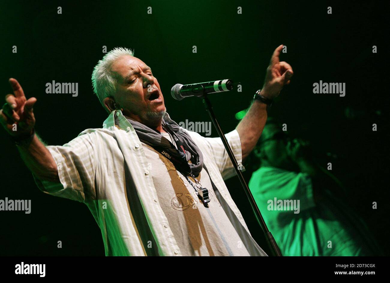 Eric Burdon performs on stage with WAR at the Royal Albert Hall in ...