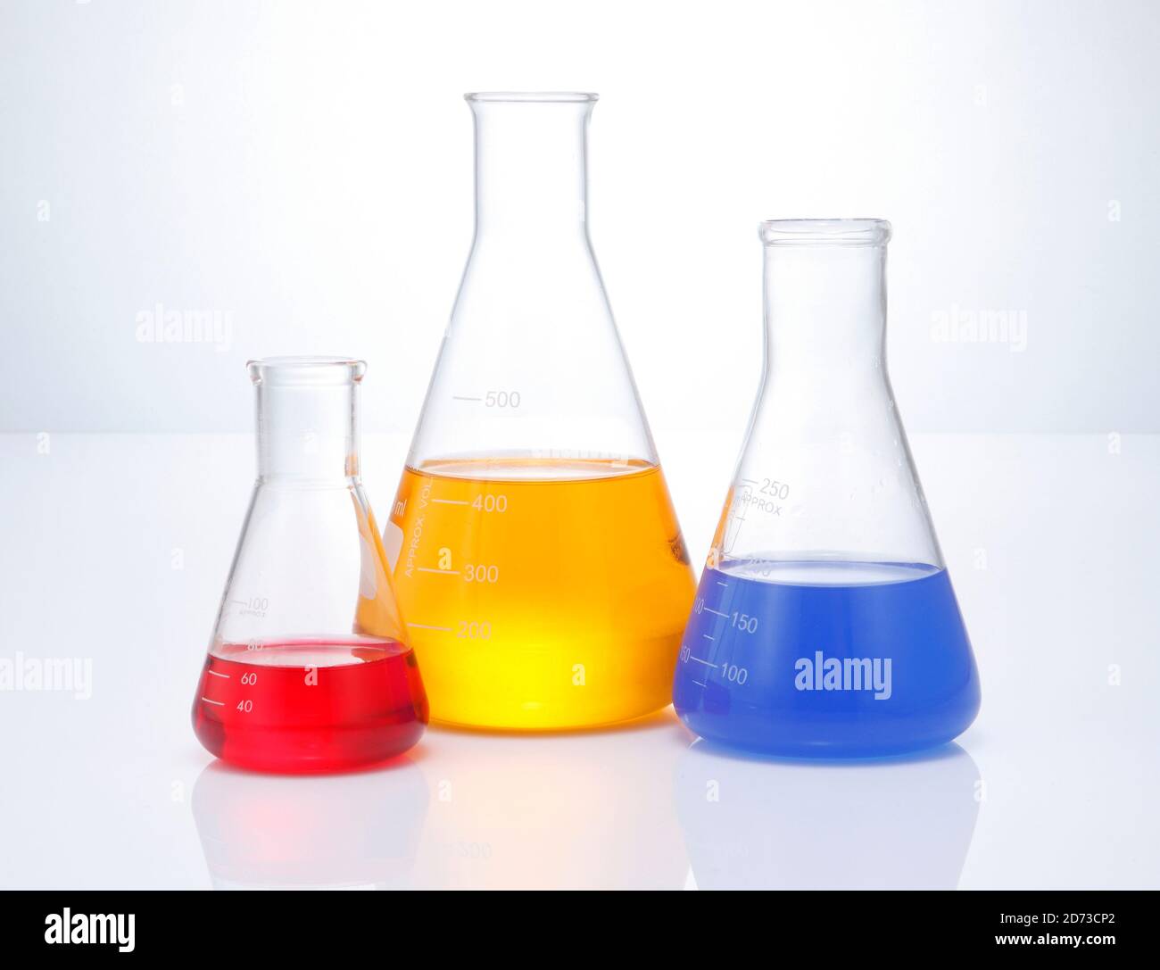 Chemical laboratory flask with liquid (empty)-Erlenmeyer Flask Stock ...