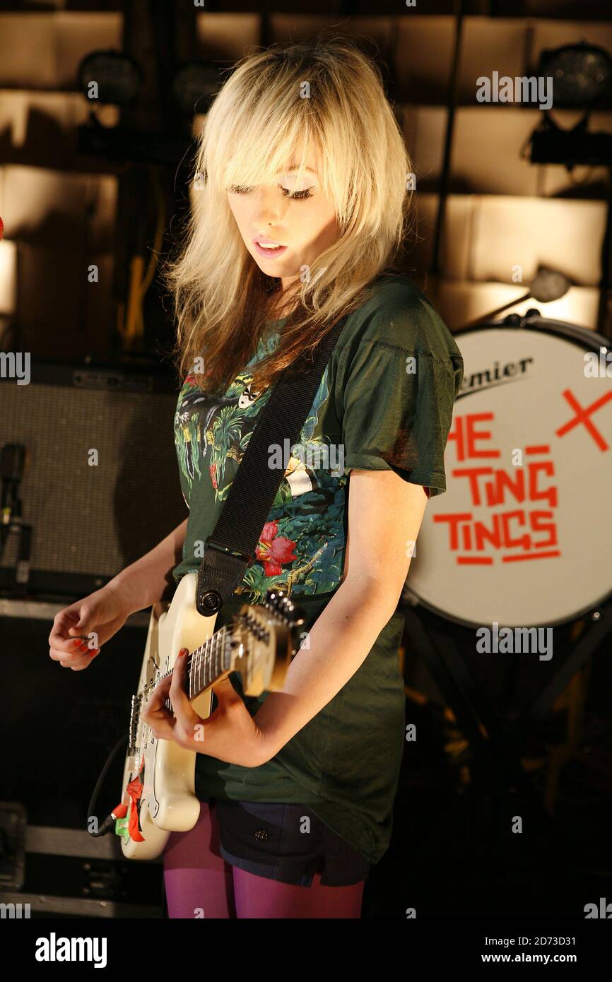 Katie White of the Ting Tings performing at the recording of Channel 4 ...