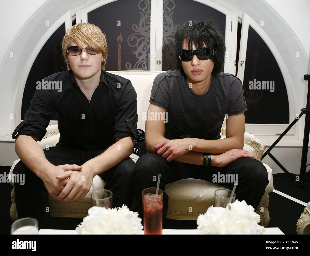 Nat Weller (R) and friend attending the Blackberry Bold Summer Party ...