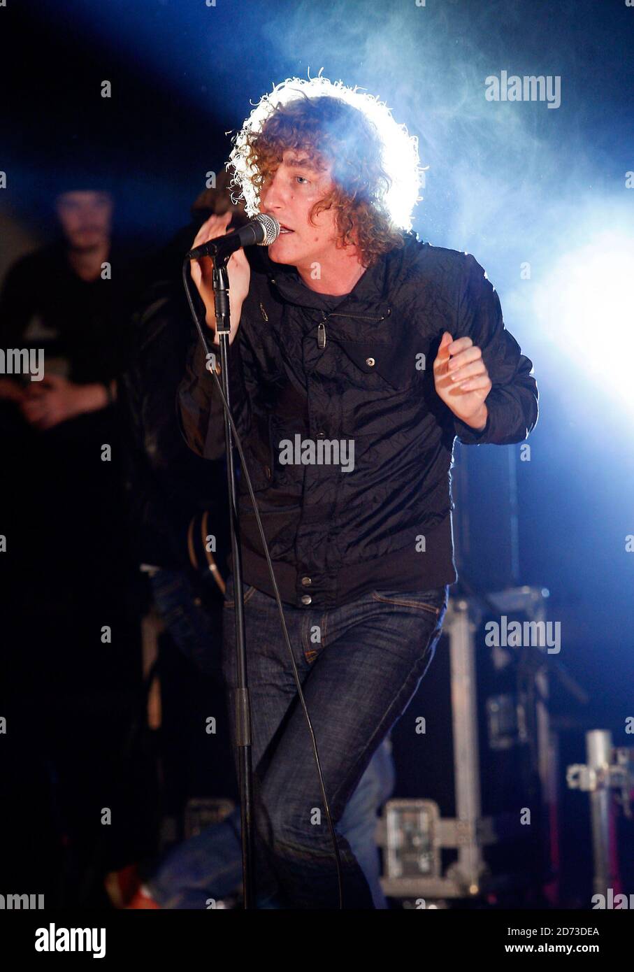 Matt Bowman of The Pigeon Detectives performs live during the recording ...