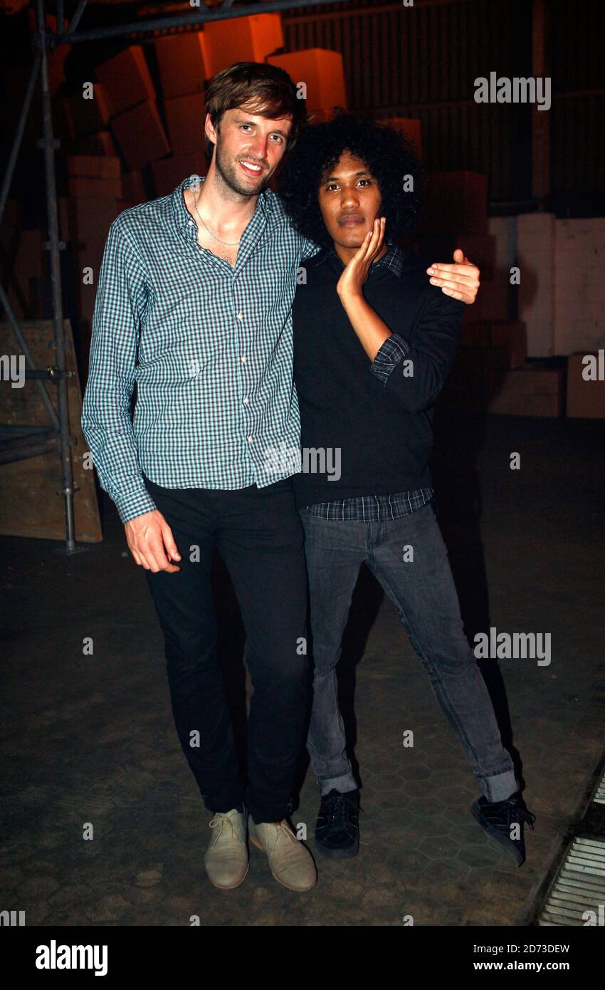 Ali Youngblood of Black Kids (r) with Dan Whitford of Cut Copy ...