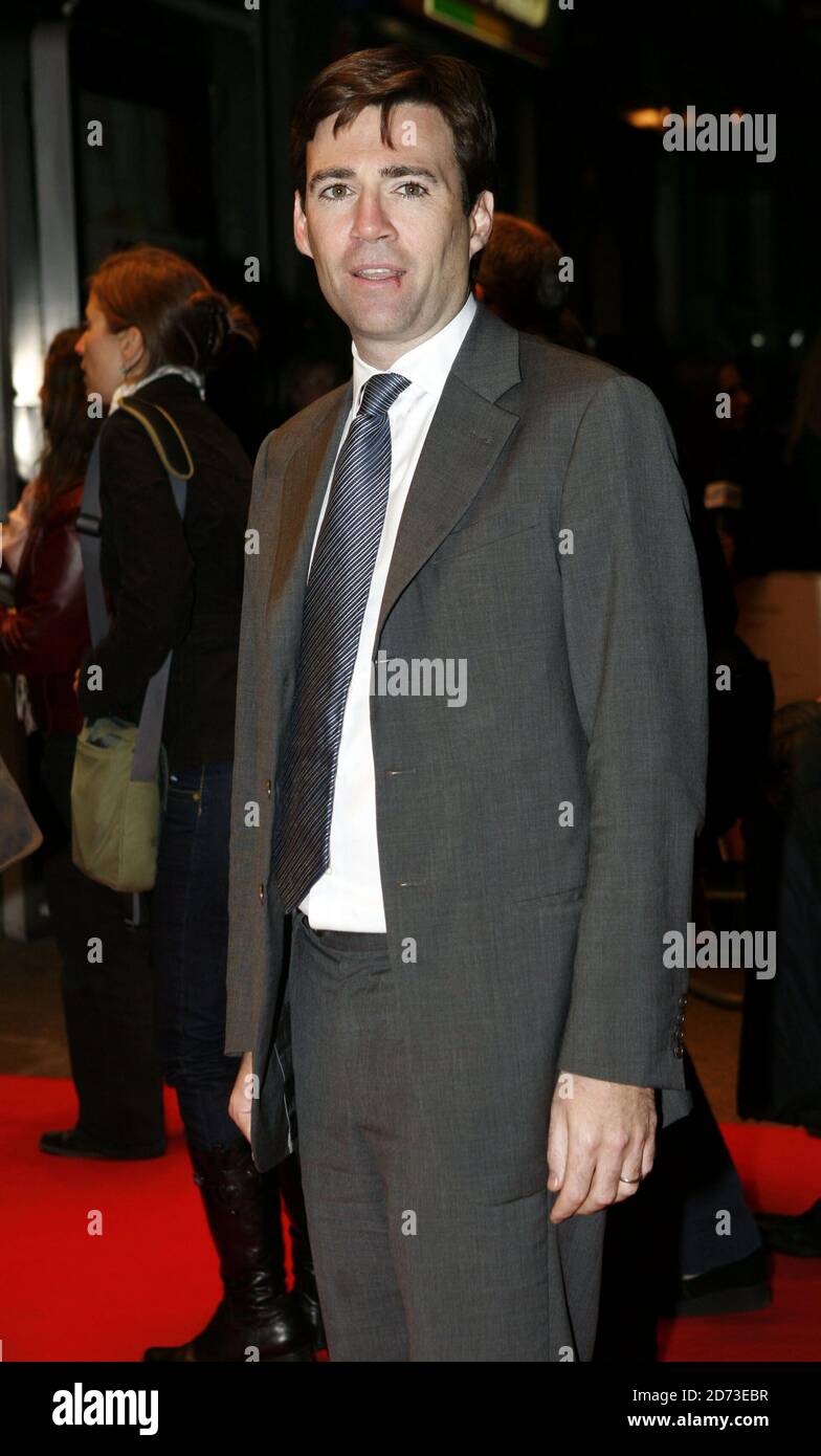 Andy Burnham MP arriving at the Gala Screening of 'Genova' directed by ...