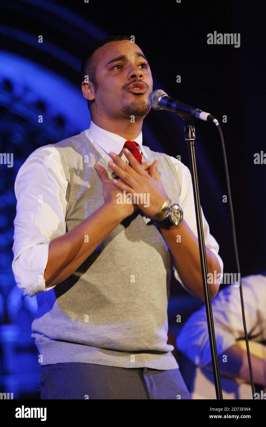 Bryn Christopher on stage at the Union Chapel in Islington, North ...