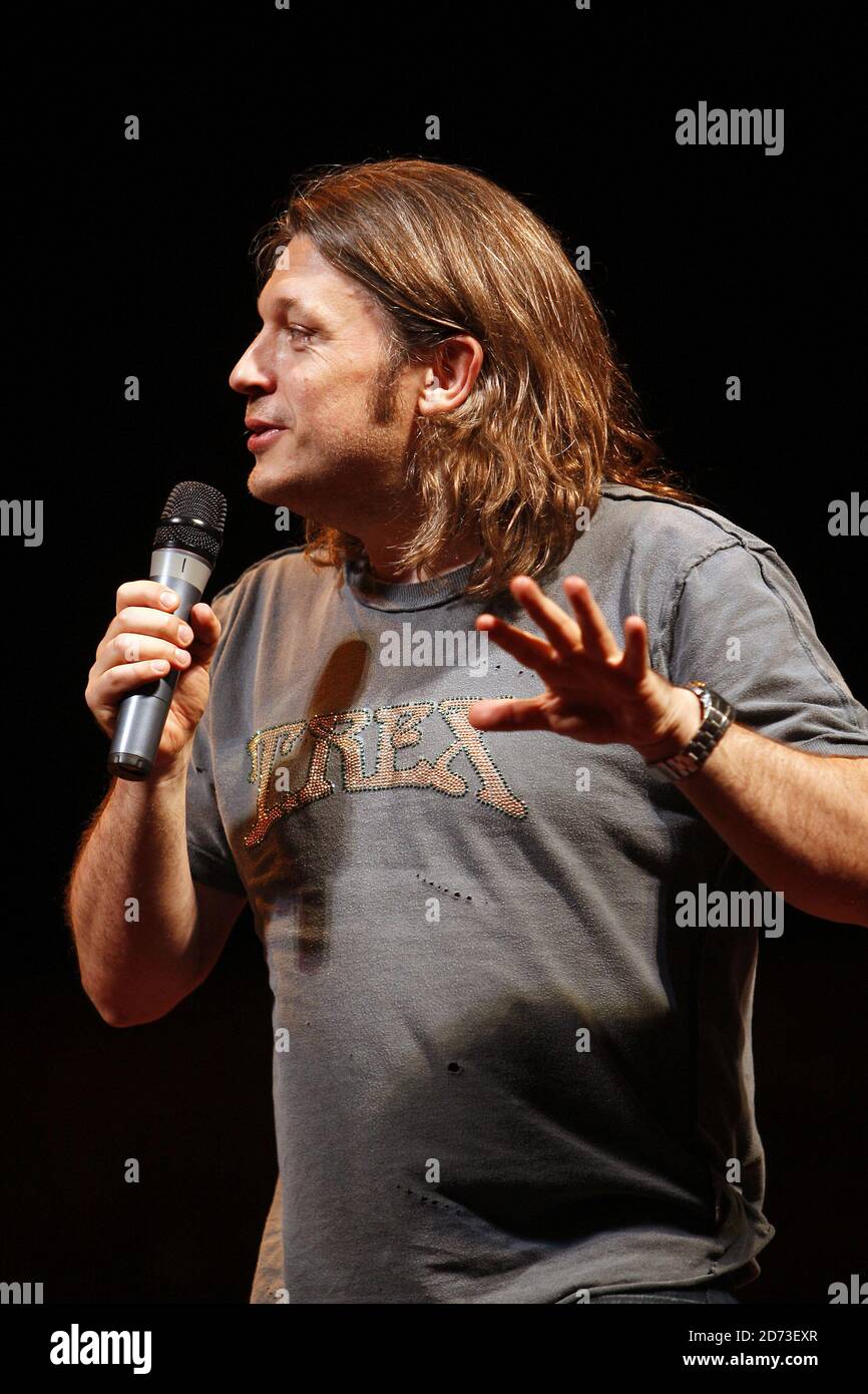 Richard Herring soundchecks on stage before the Lee & Herring show at ...