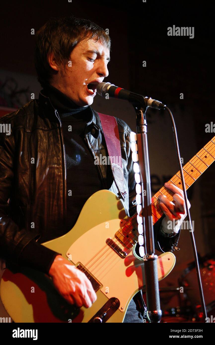 Tom Clarke of The Enemy performing at the launch of the Shockwaves NME ...