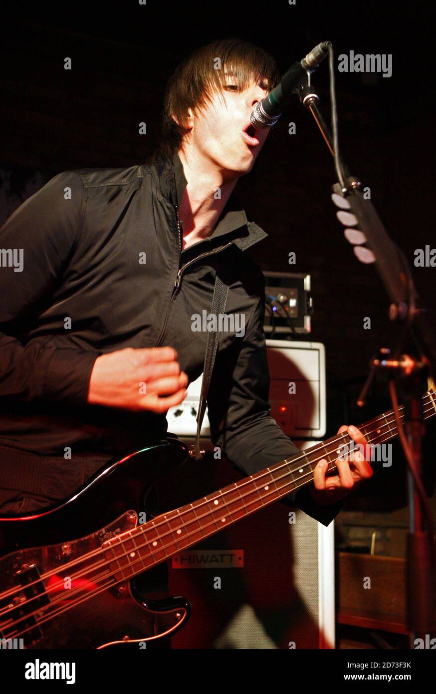 Andy Hopkins of The Enemy performing at the launch of the Shockwaves ...