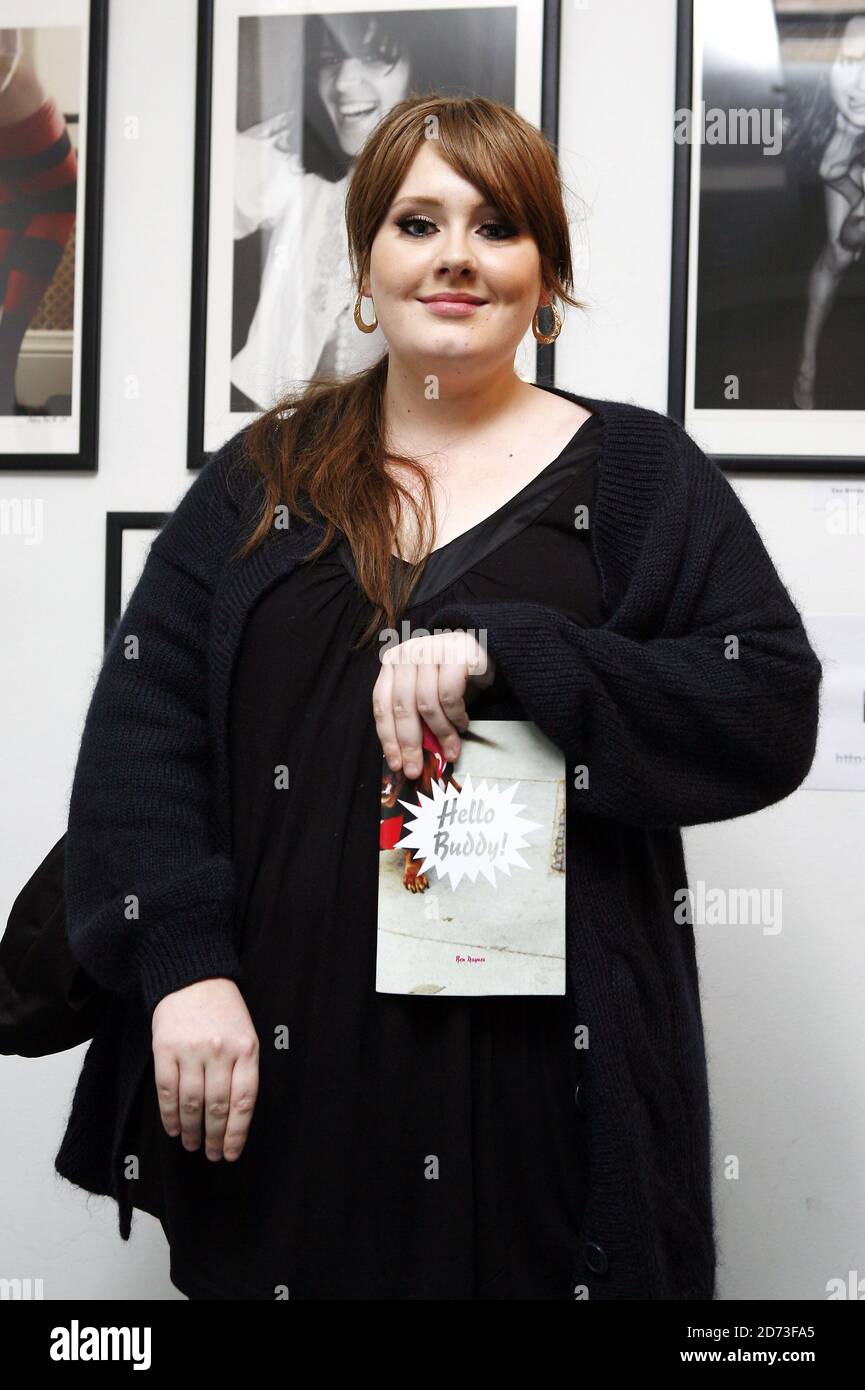 Adele attends the private view of Behind The Shutters gallery's latest ...