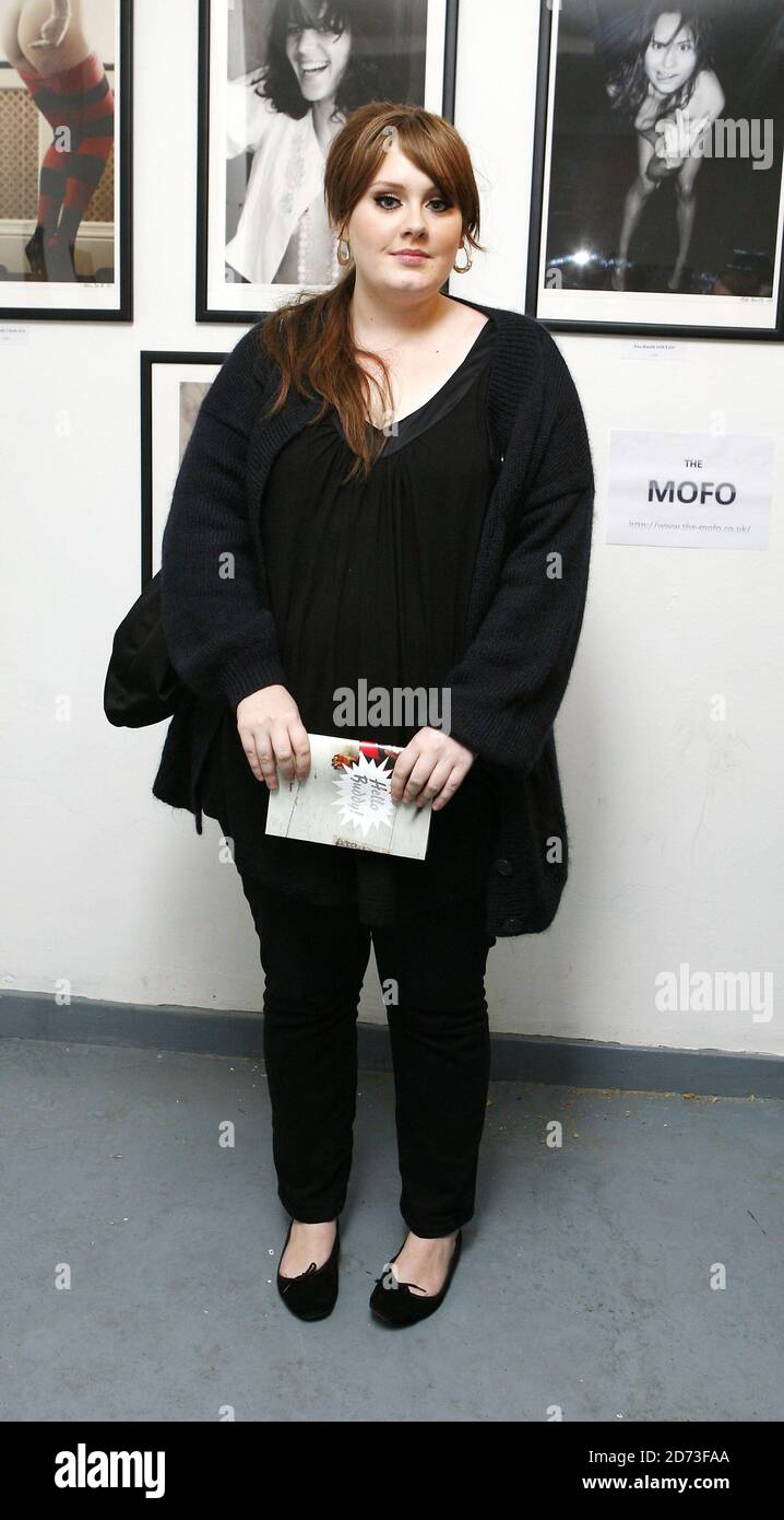 Adele attends the private view of Behind The Shutters gallery's latest ...