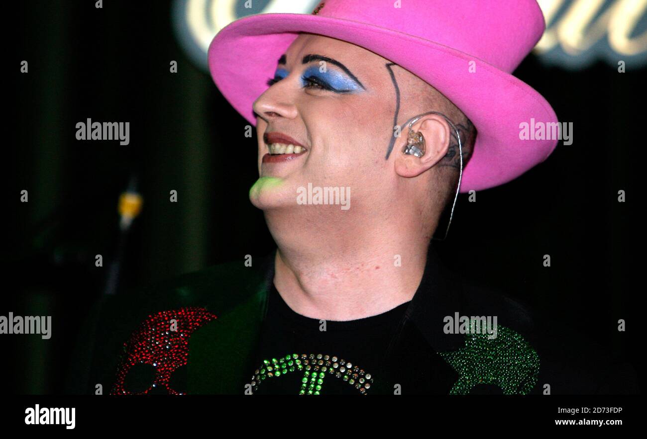 Boy George performs on stage at Le Pigalle Club on Piccadilly, central ...