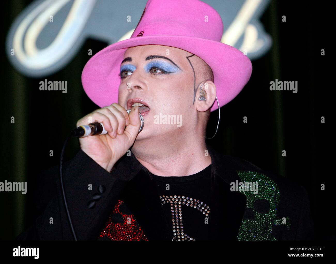 Boy George performs on stage at Le Pigalle Club on Piccadilly, central ...