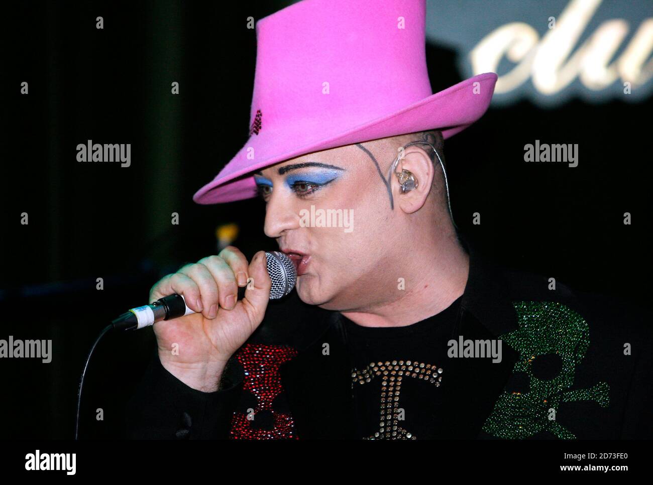 Boy George performs on stage at Le Pigalle Club on Piccadilly, central ...