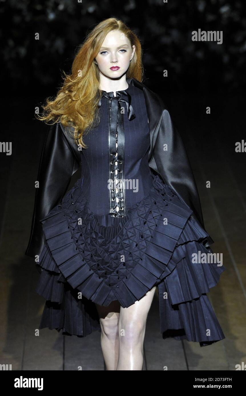 Lily Cole modelling at the Qasimi fashion show, held at St Mary's ...