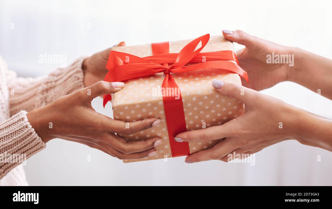 Woman giving reward hi-res stock photography and images - Alamy