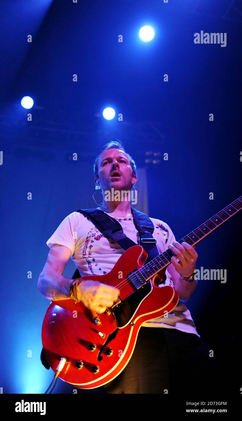 Jez Williams of the Doves on stage at the Forum in Kentish Town, north ...