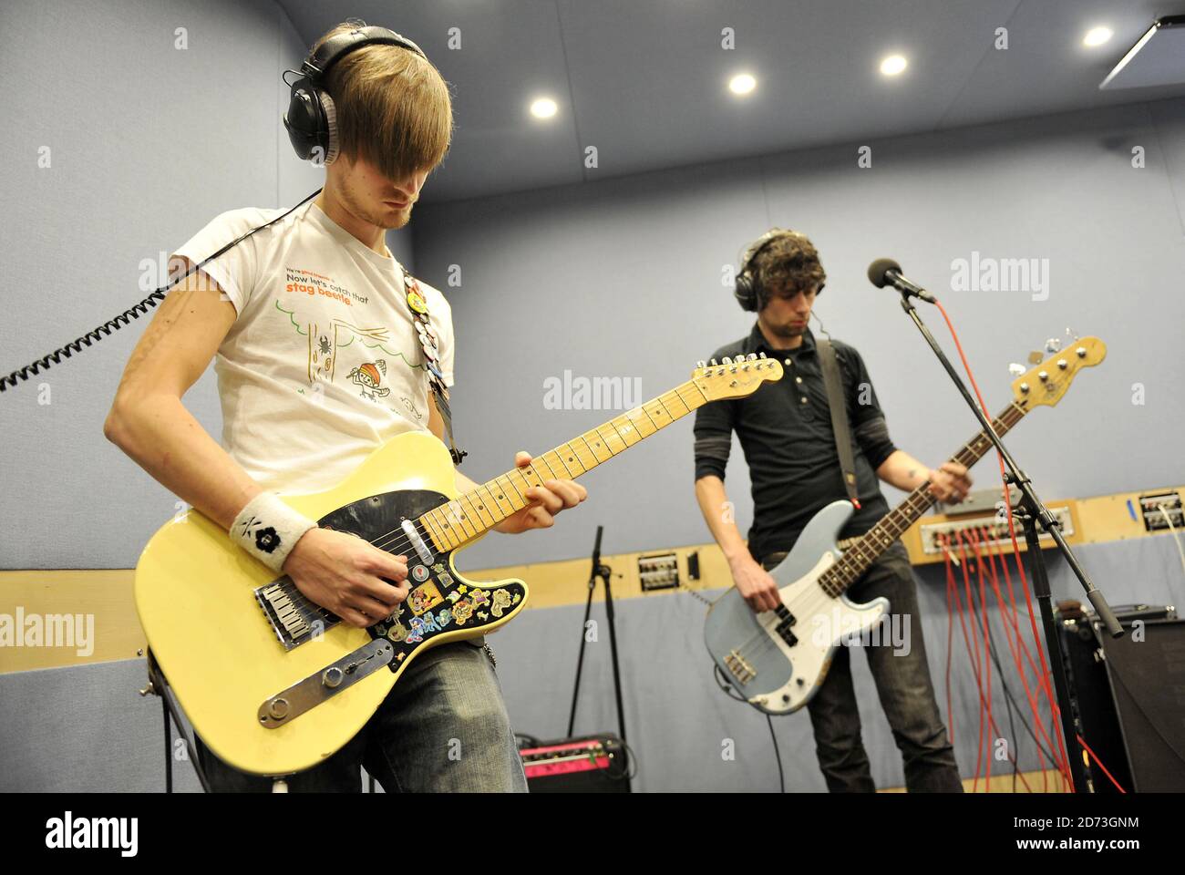 Russel Lissack of Bloc Party recording at Capital Radio Live Session ...