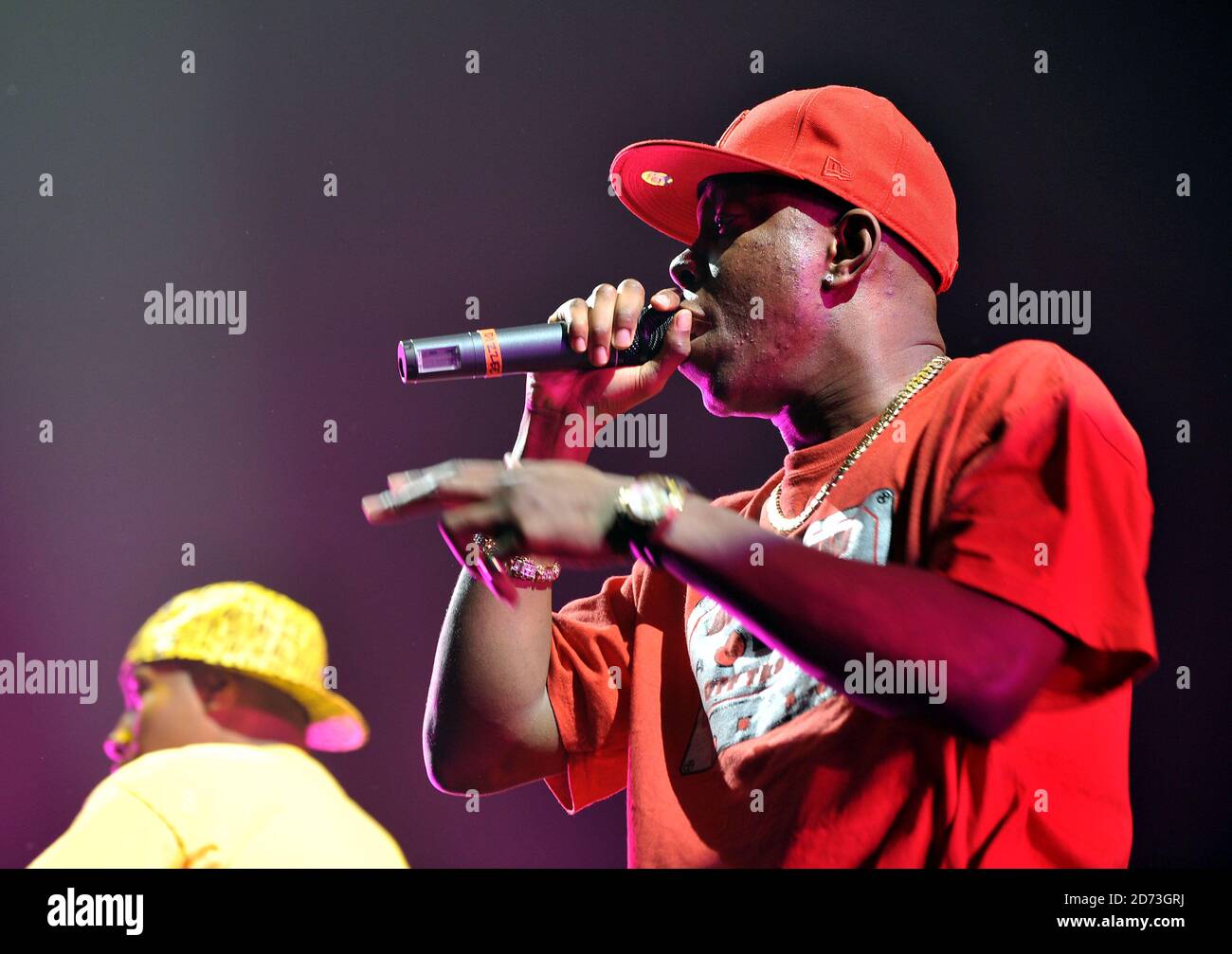 Dizzee Rascal on stage at the Wembley Arena in north London, where he ...