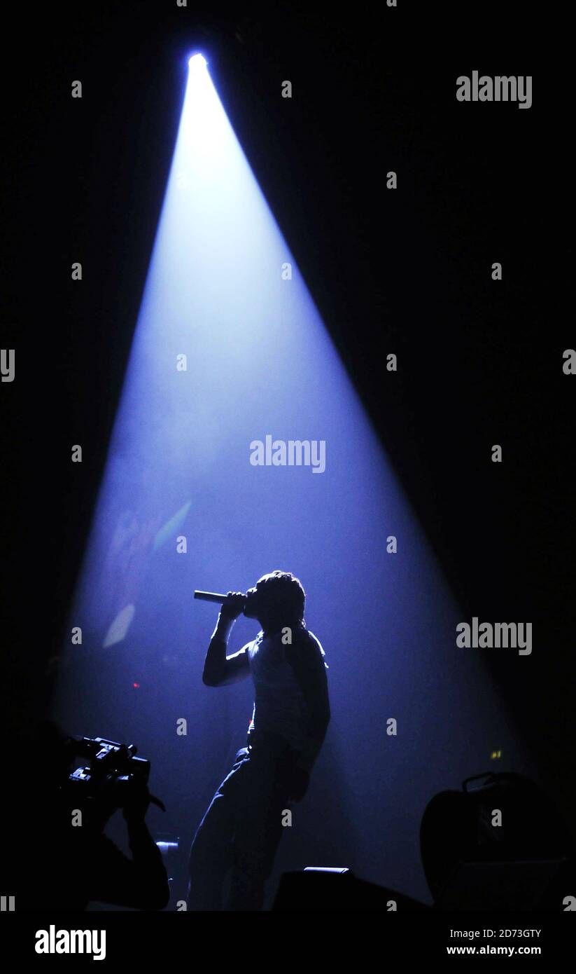Maxim Reality of the Prodigy on stage at Wembley Arena in north London ...