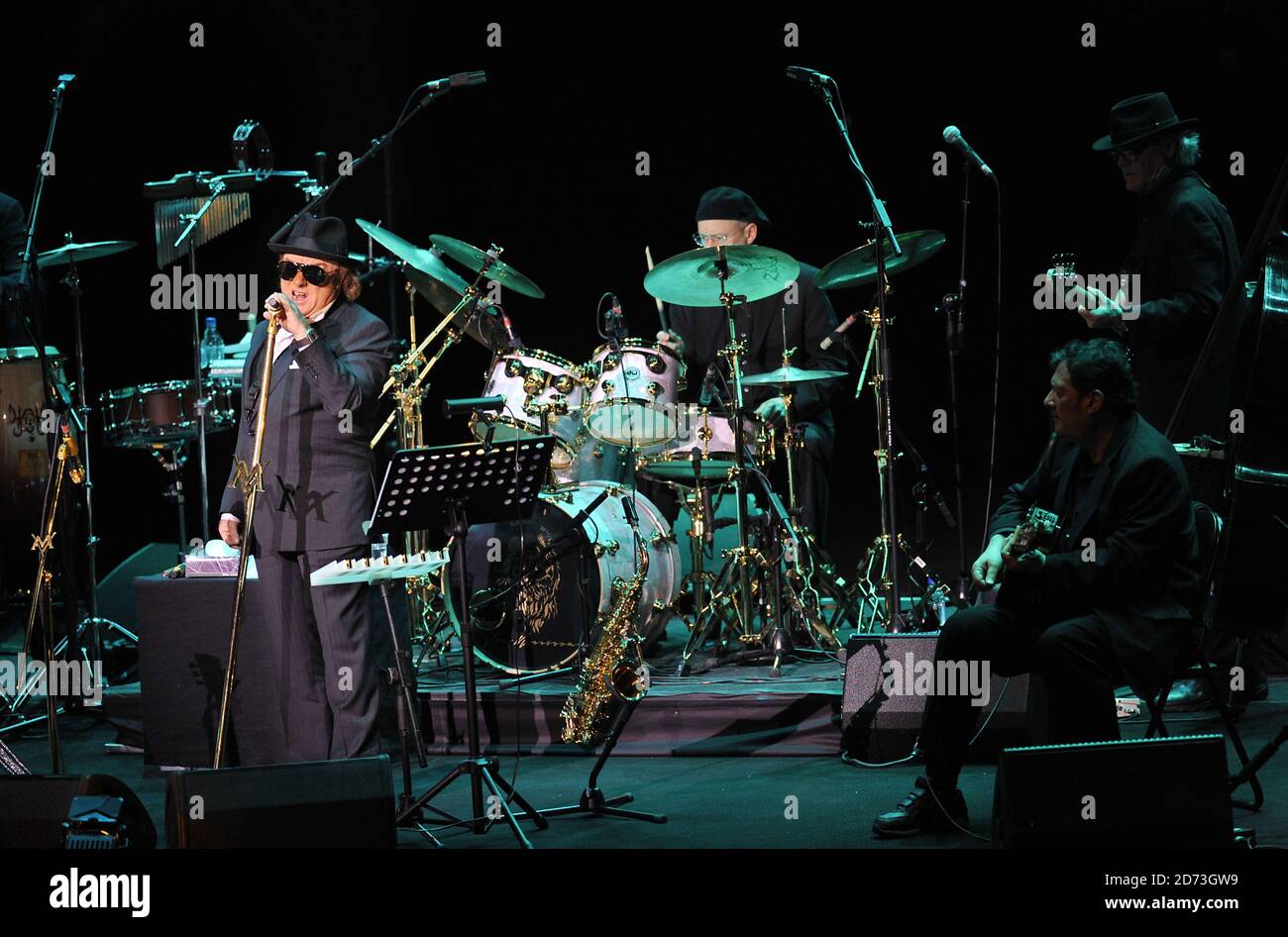 Van Morrison performs on stage at the Royal Albert Hall in west London ...