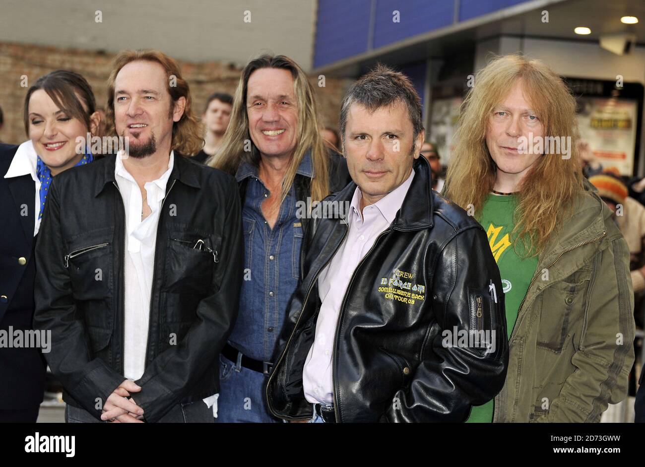 (l-r) Adrian Smith, Nicko McBrain, Bruce Dickinson and Janick Gers of ...