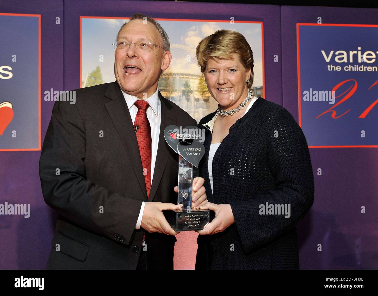 Gary Newbon with Clare Balding who received the Outstanding ...