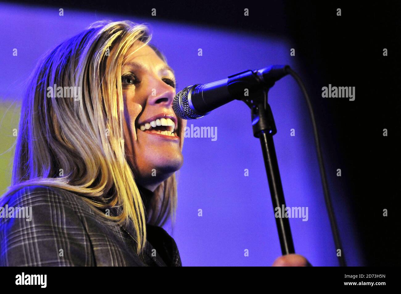 Sarah Cracknell of St Etienne performing on stage at the Bloomsbury ...