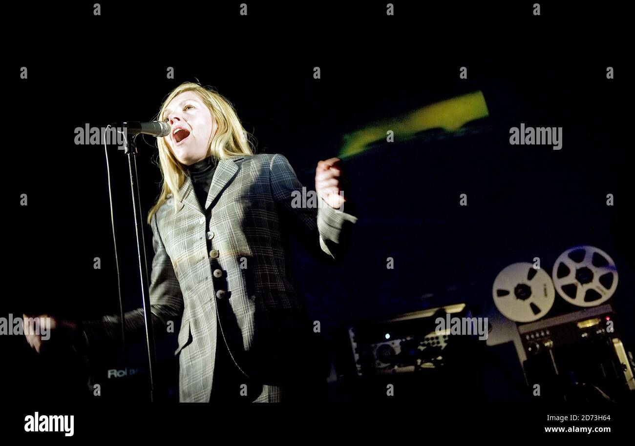 Sarah Cracknell of St Etienne performing on stage at the Bloomsbury ...