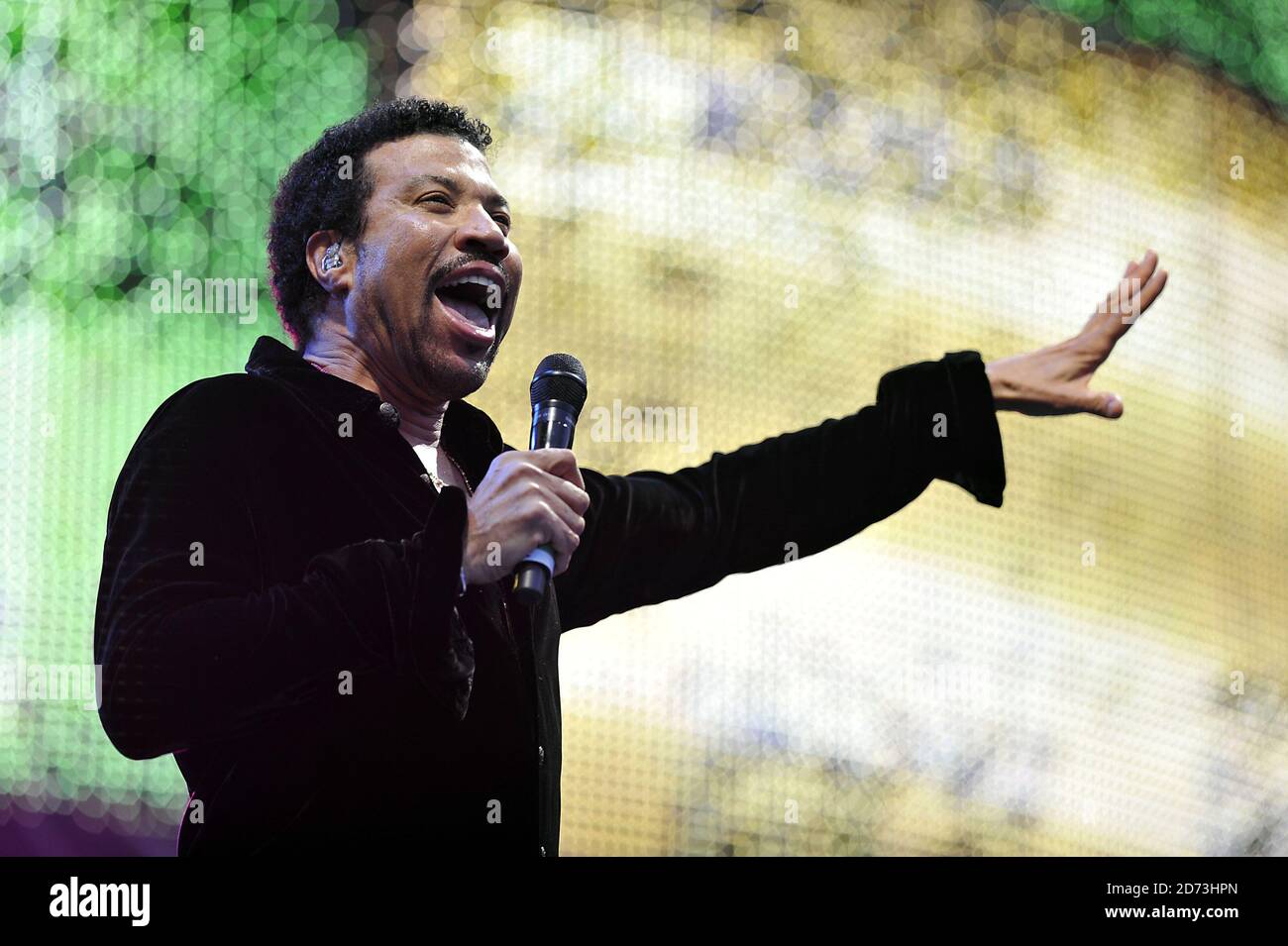 Lionel Richie performing on stage during Capital 95.8 Summertime Ball with Barclaycard at the ...