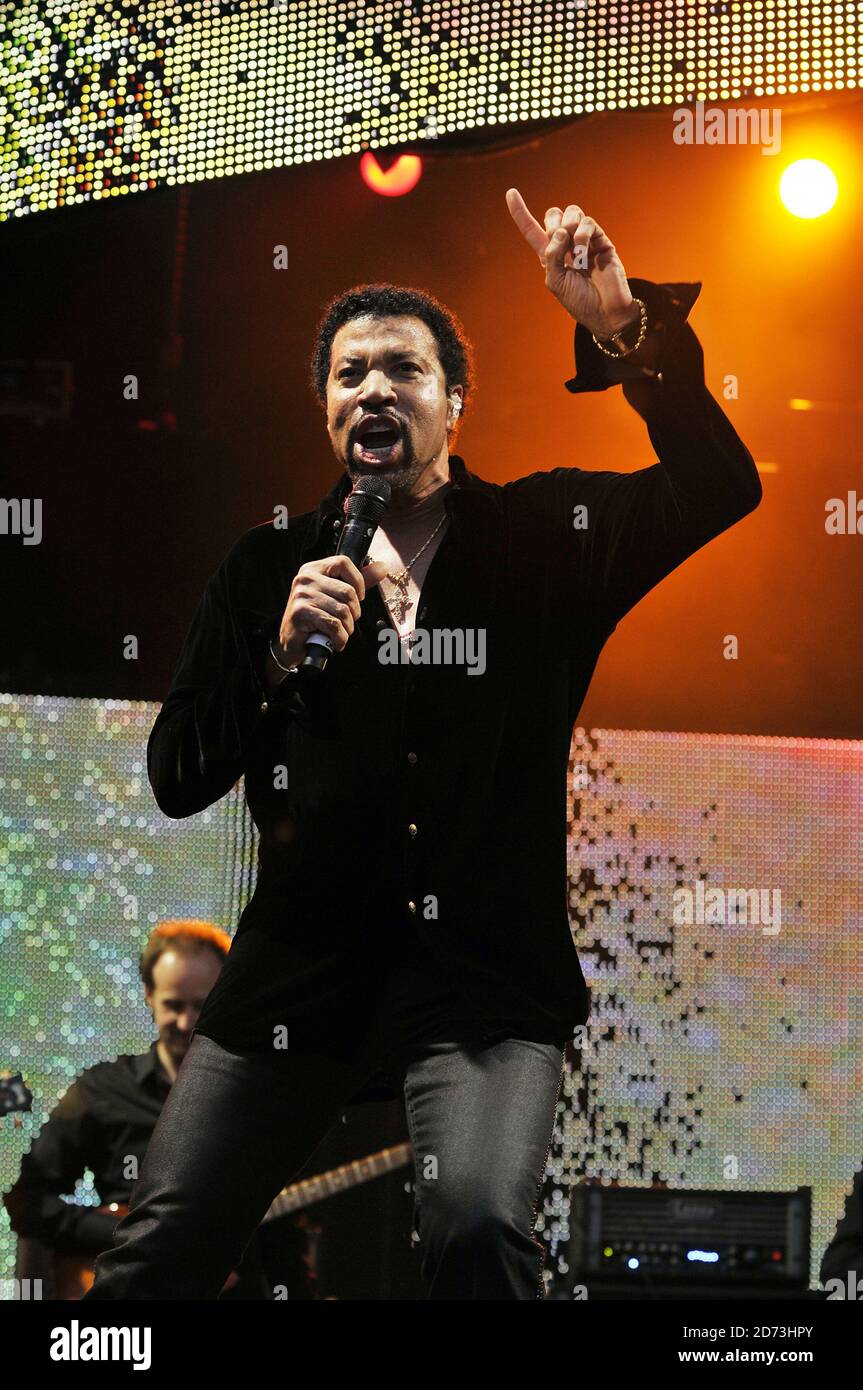 Lionel Richie performing on stage during Capital 95.8 Summertime Ball ...