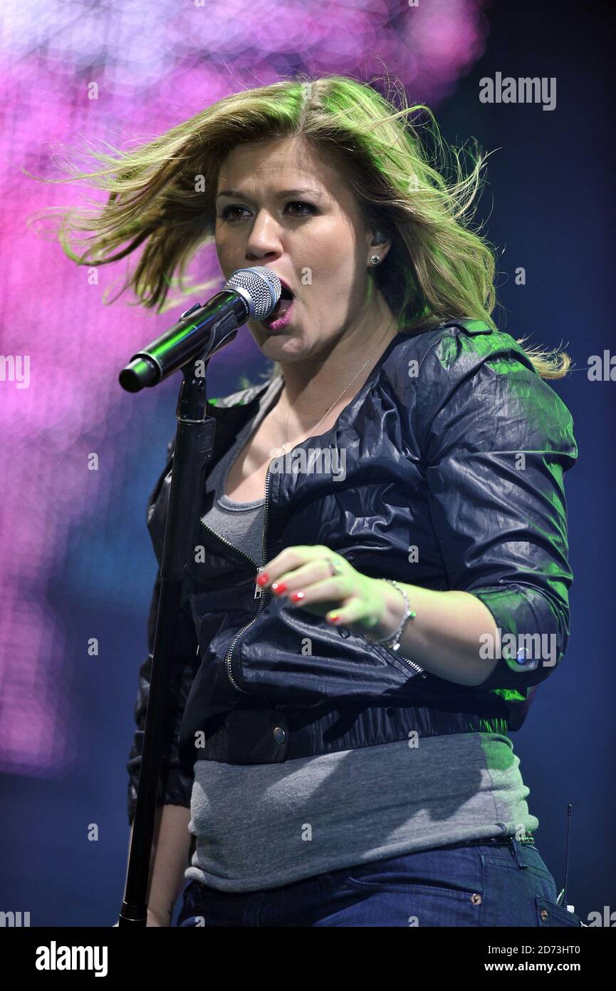 Kelly Clarkson performing on stage during Capital 95.8 Summertime Ball ...