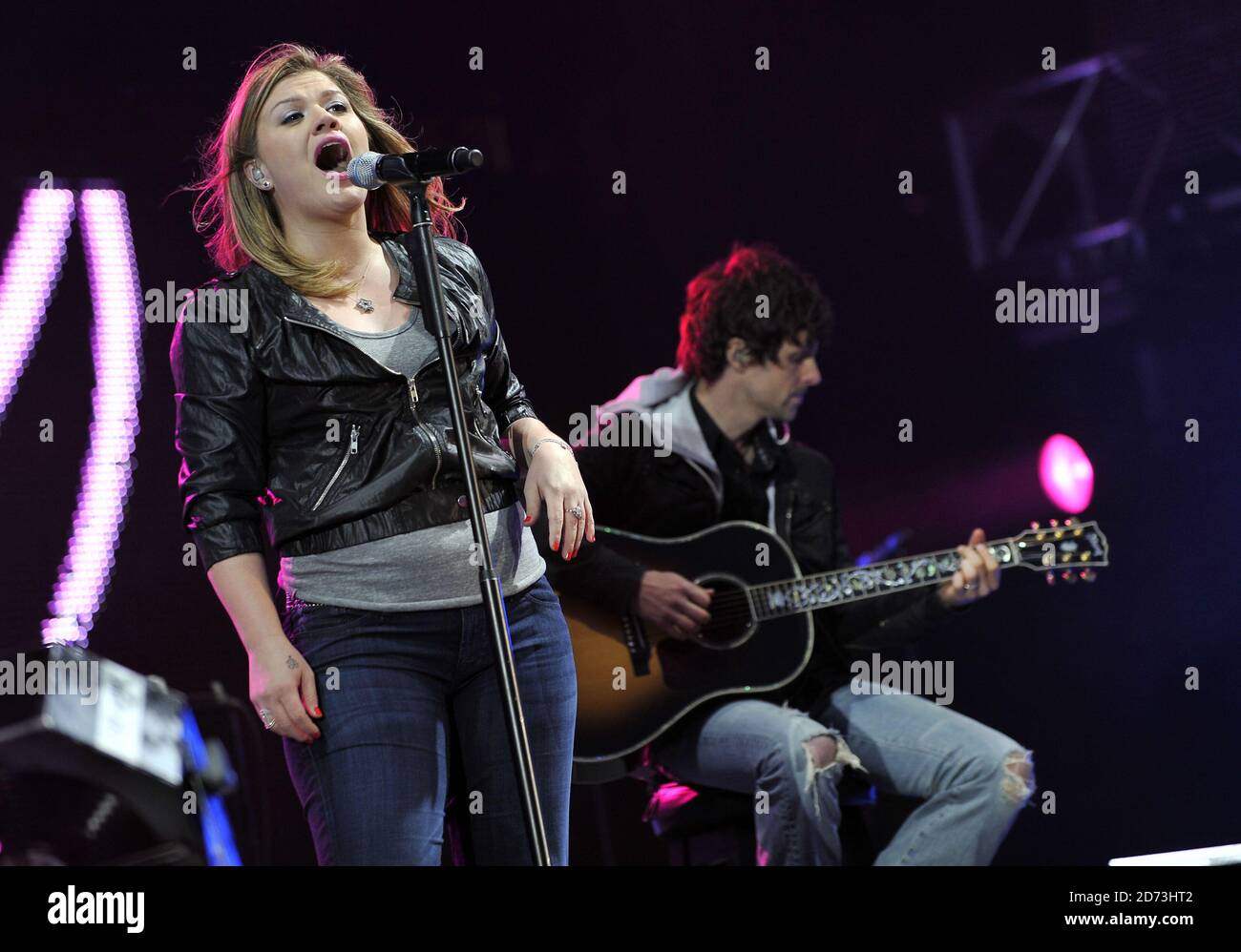 Kelly Clarkson performing on stage during Capital 95.8 Summertime Ball ...