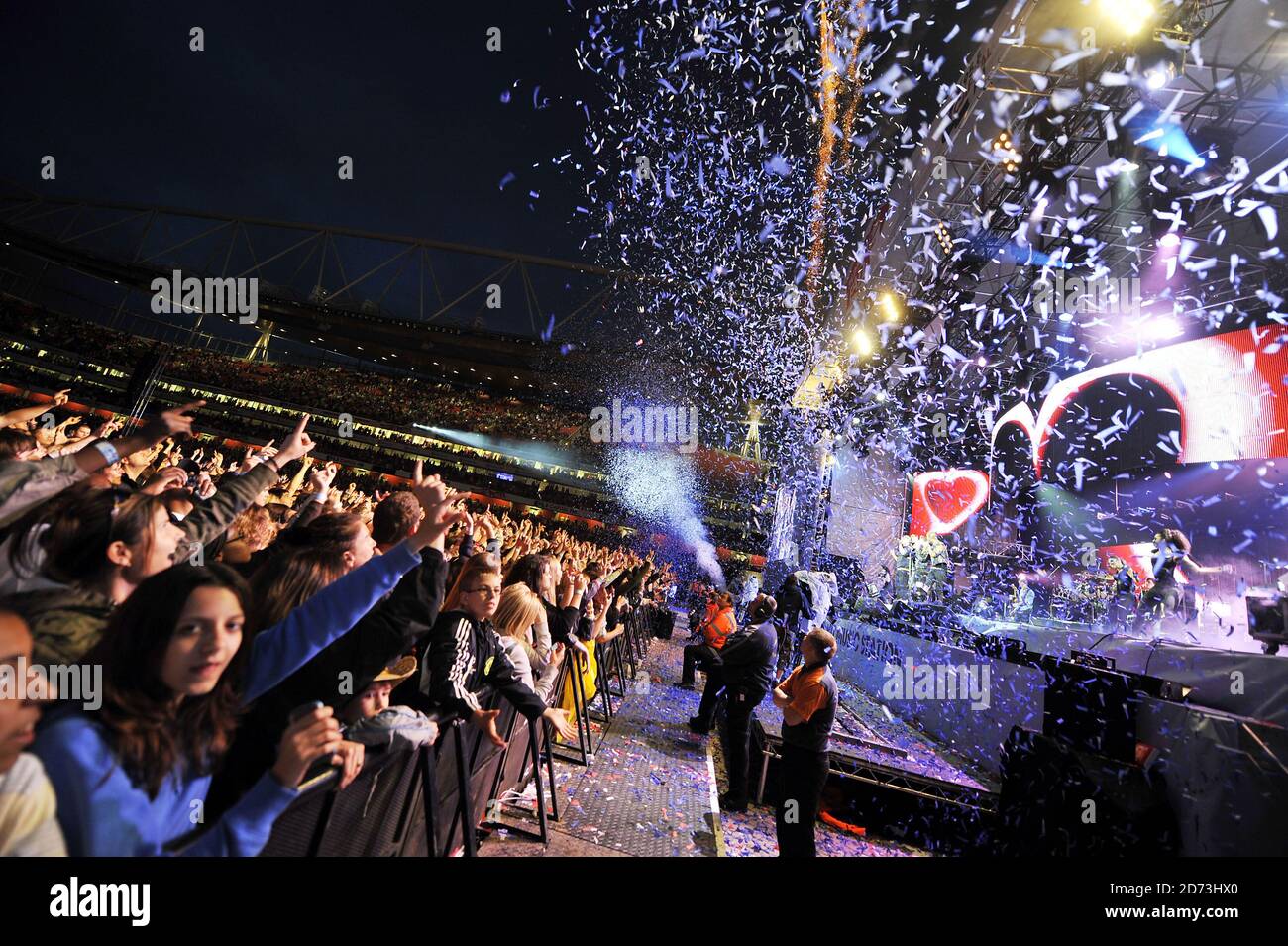 Blue performing on stage during Capital 95.8 Summertime Ball with ...