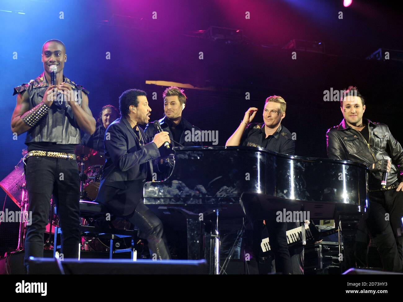 Lionel Richie and Blue perform on stage during Capital 95.8 Summertime ...