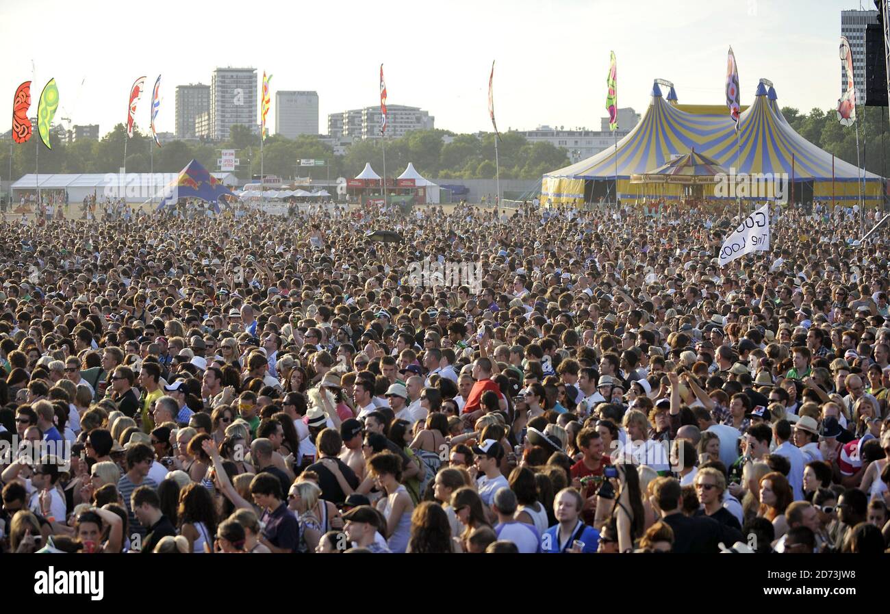 The crowd at the 2009 Wireless Festival in Hyde Park, London Stock ...