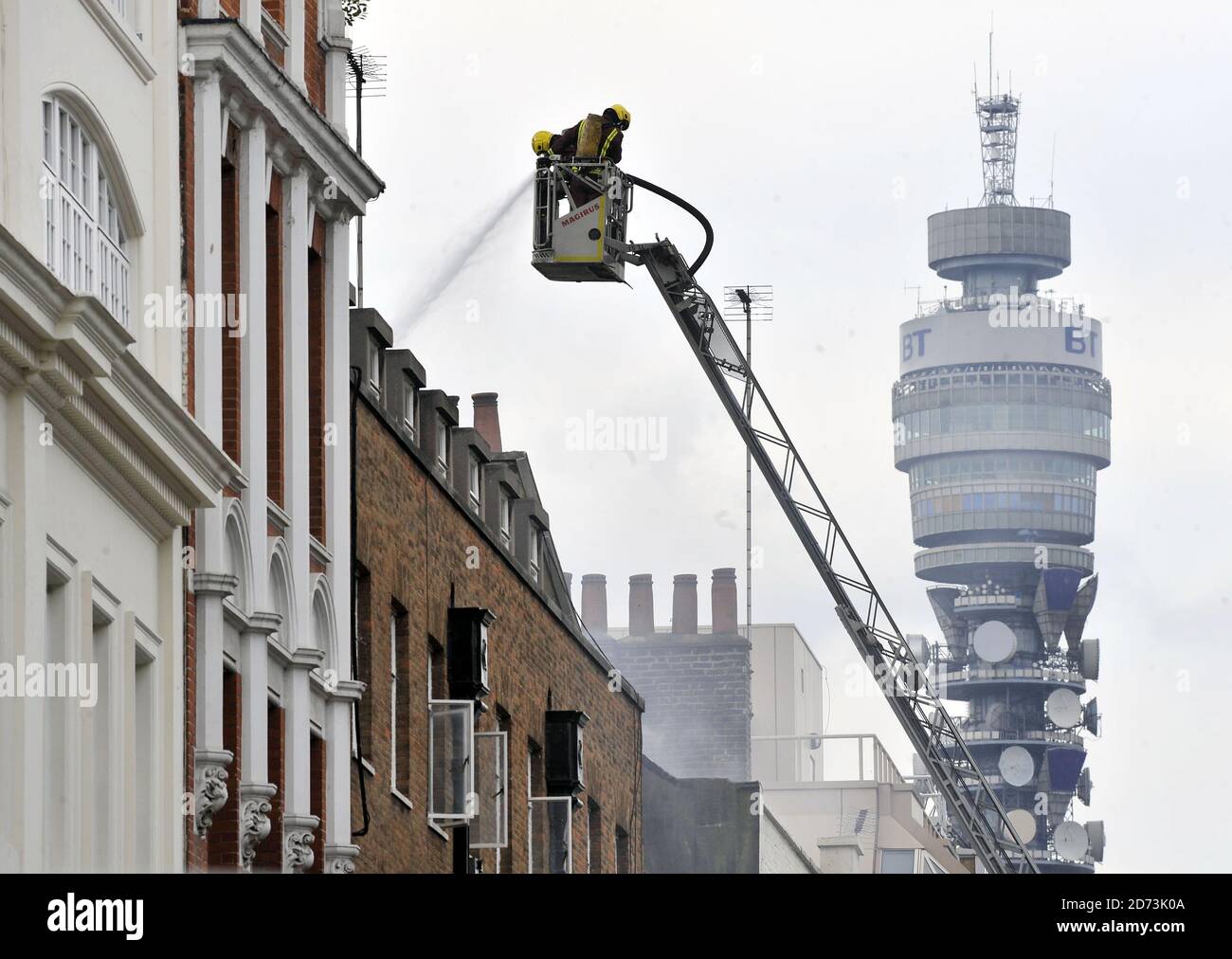 Fire crews tackle a blaze in Dean Street, in the Soho area of central ...