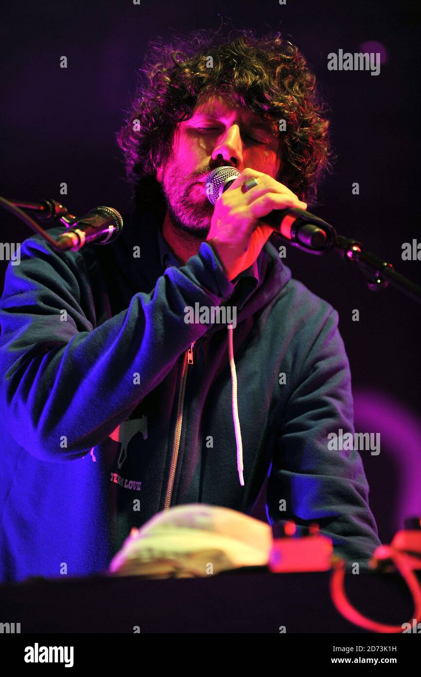Gruff Rhys of the Super Furry Animals performing live at Somerset House ...