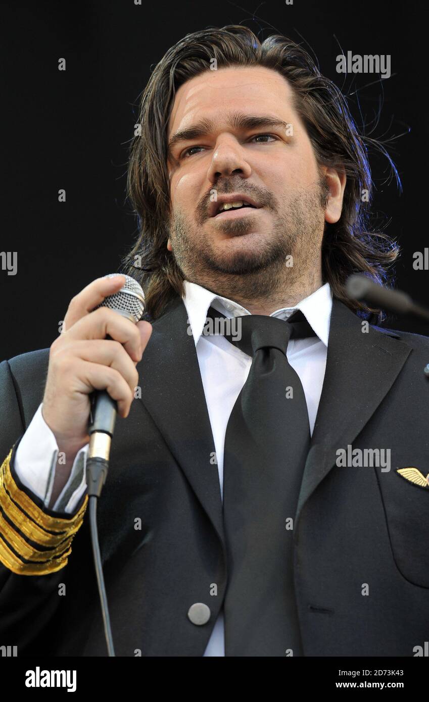 Matt Berry performing live at the Lovebox Weekender festival, in ...