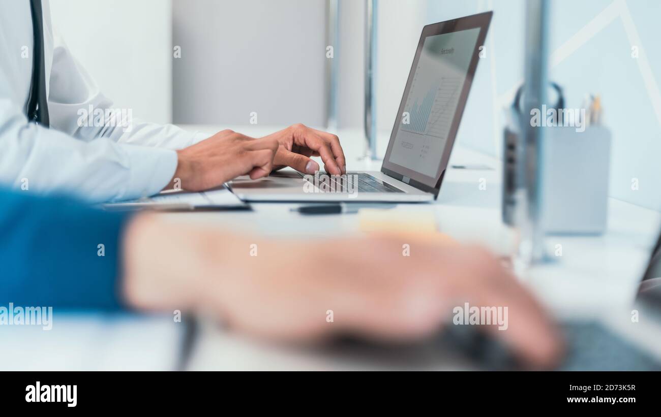 Close up business man typing hi-res stock photography and images - Alamy