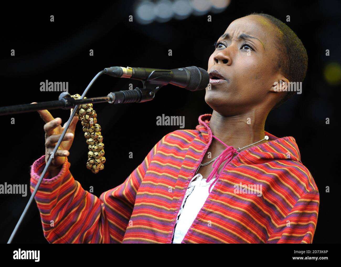 Rokia Traore performing live at the Lovebox Weekender festival, in ...