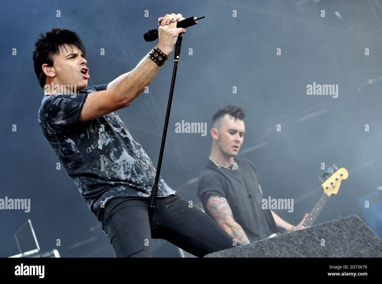 Gary Newman performing live at the Lovebox Weekender festival, in ...