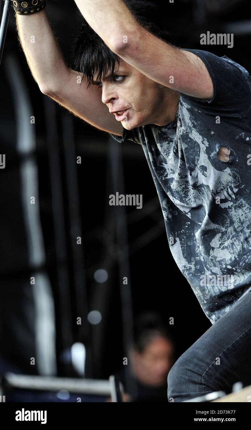 Gary Newman performing live at the Lovebox Weekender festival, in ...