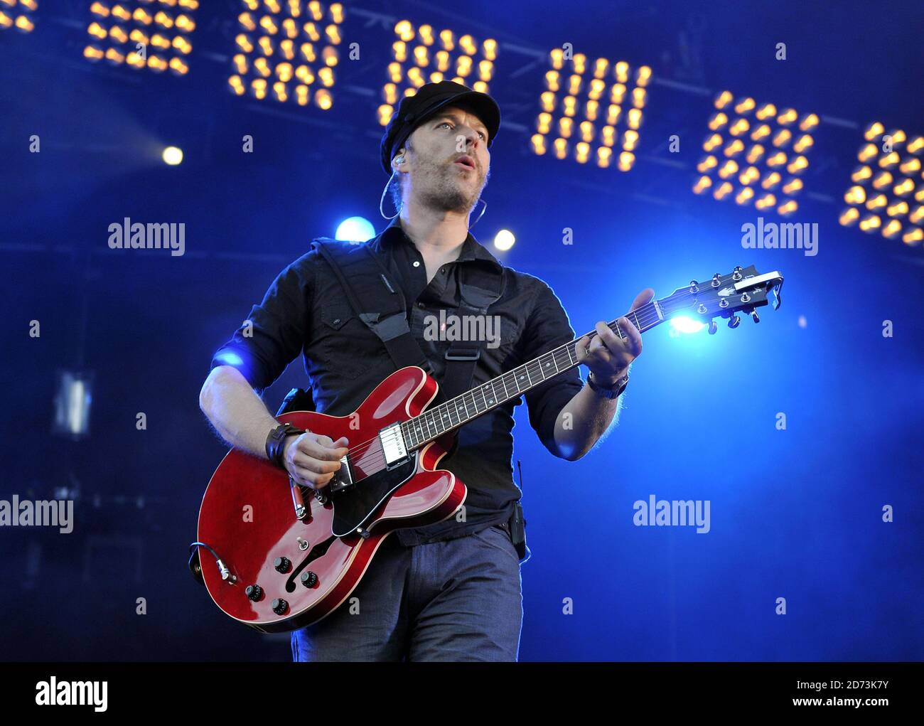 Jez Williams of Doves live on stage at the Lovebox Weekender festival ...