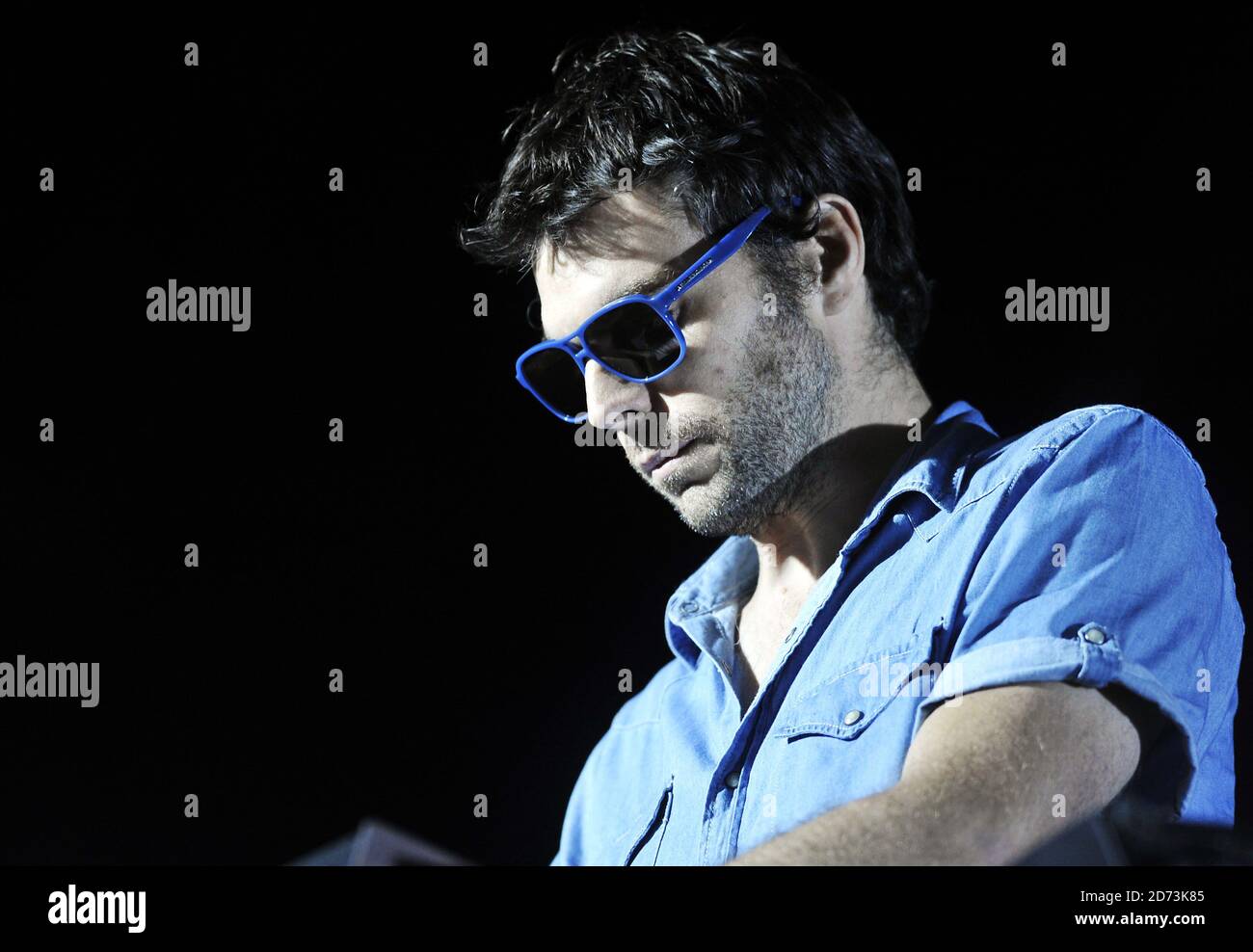 Tom Findlay of Groove Armada live on stage at the Lovebox Weekender ...