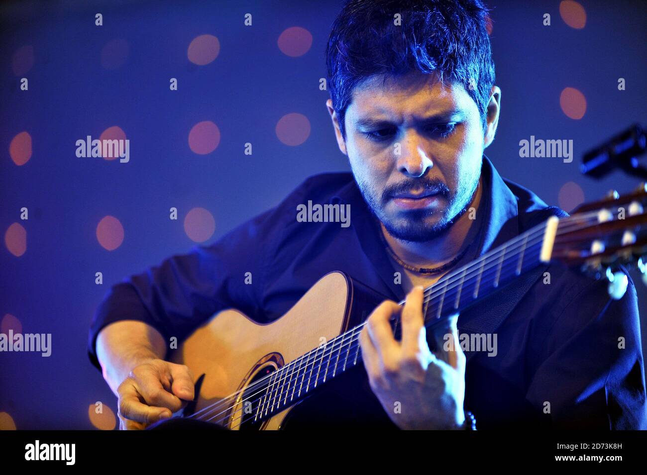 Rodrigo Sanchez of Rodrigo Y Gabriela live on stage at the Lovebox ...
