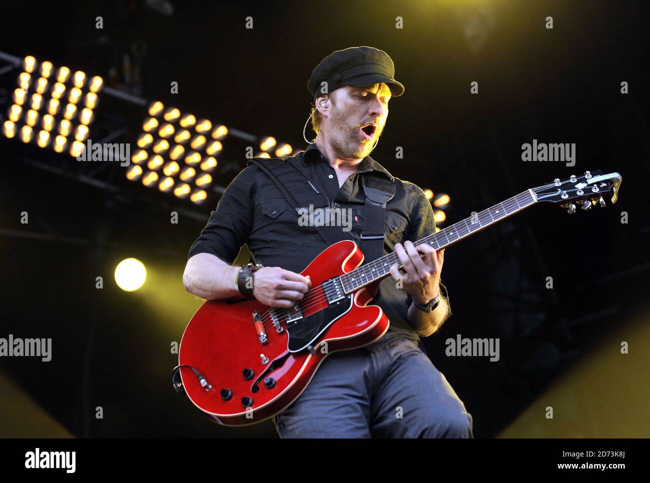Jez Williams of Doves live on stage at the Lovebox Weekender festival ...