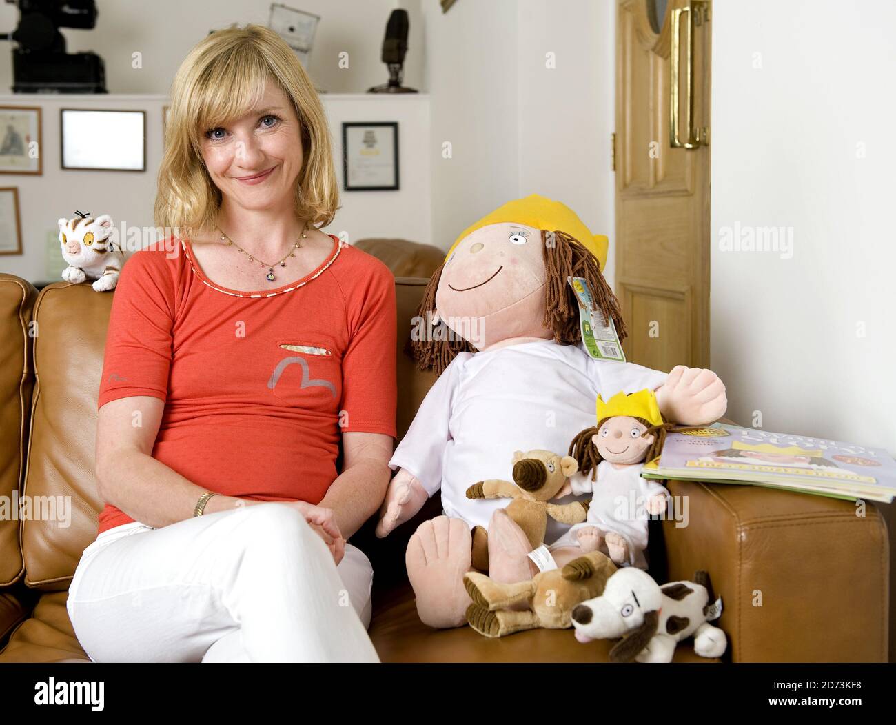 Jane Horrocks at The Sound Company studios in central London, where ...