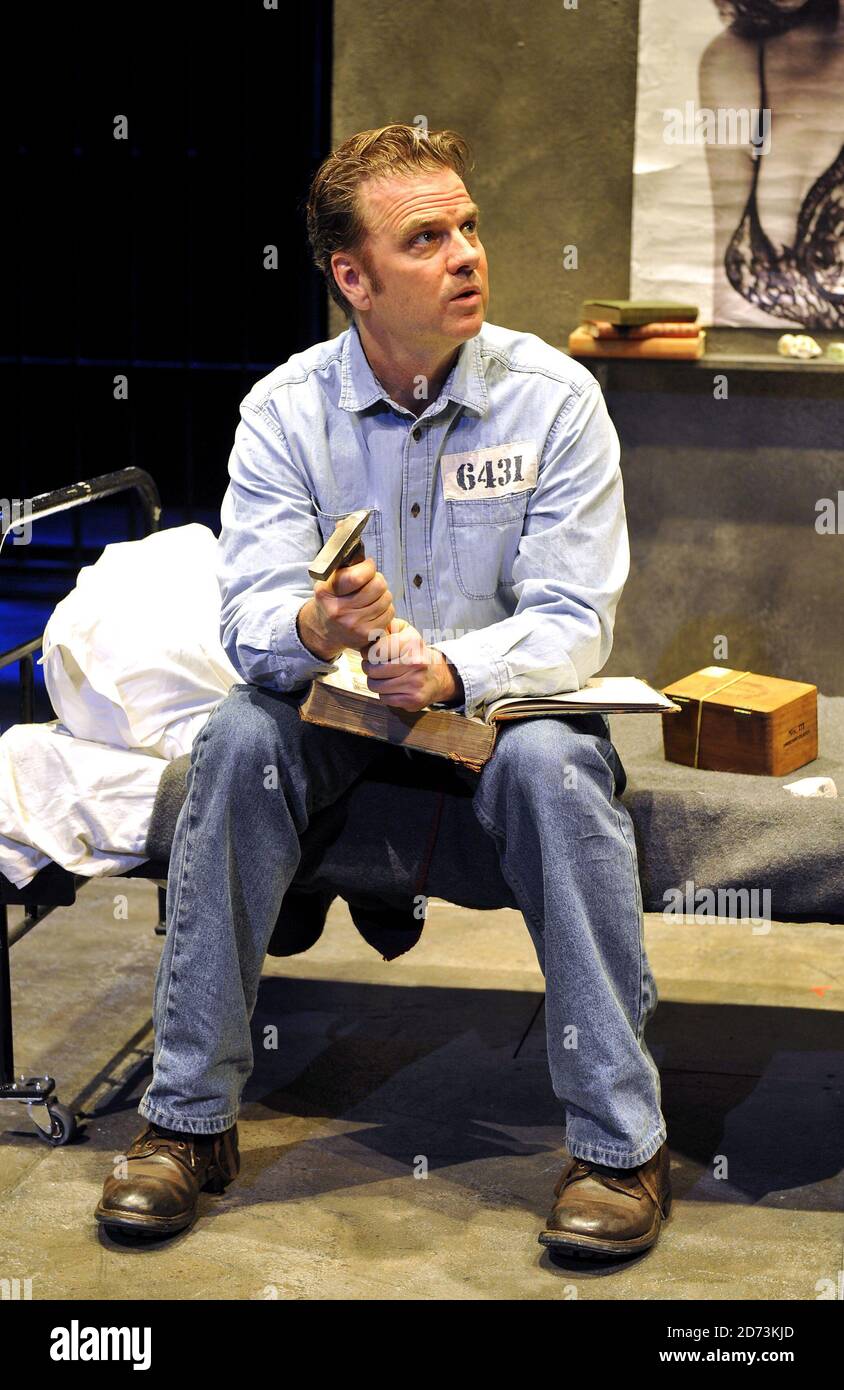 Actor Kevin Anderson performs a scene from The Shawshank Redemption ...