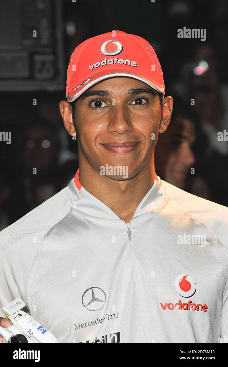 Lewis Hamilton is seen on the final day of the Formula One in Schools ...
