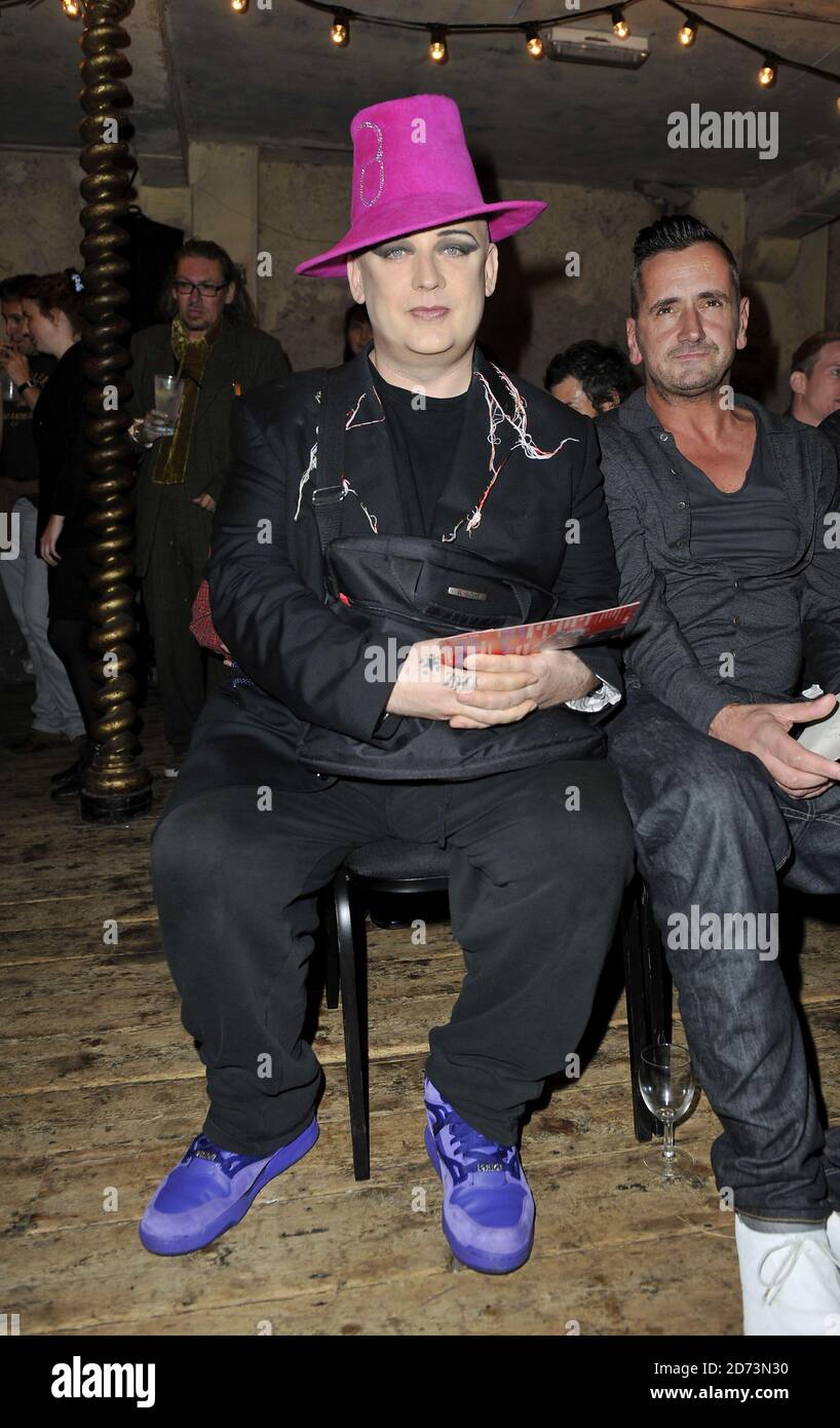 Boy George attending the Child of the Jago fashion show, held at Wilton ...