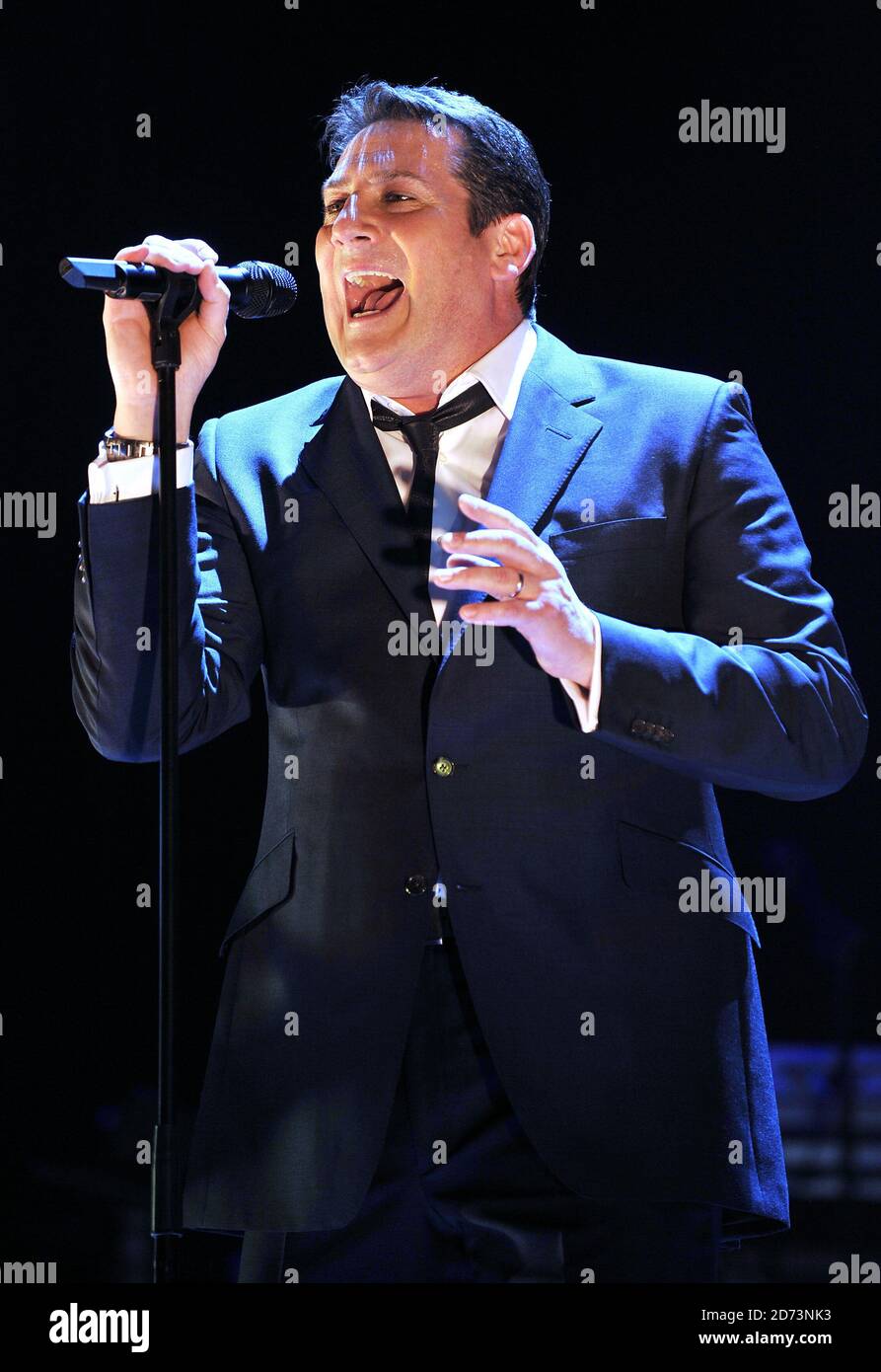 Tony Hadley of Spandau Ballet performs live at the O2 Arena in London ...